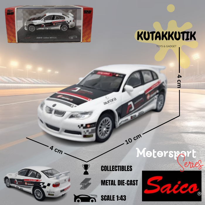 Jual Mainan Miniatur Saico Diecast Mobil Balap Sedan Sport BMW 320si ...