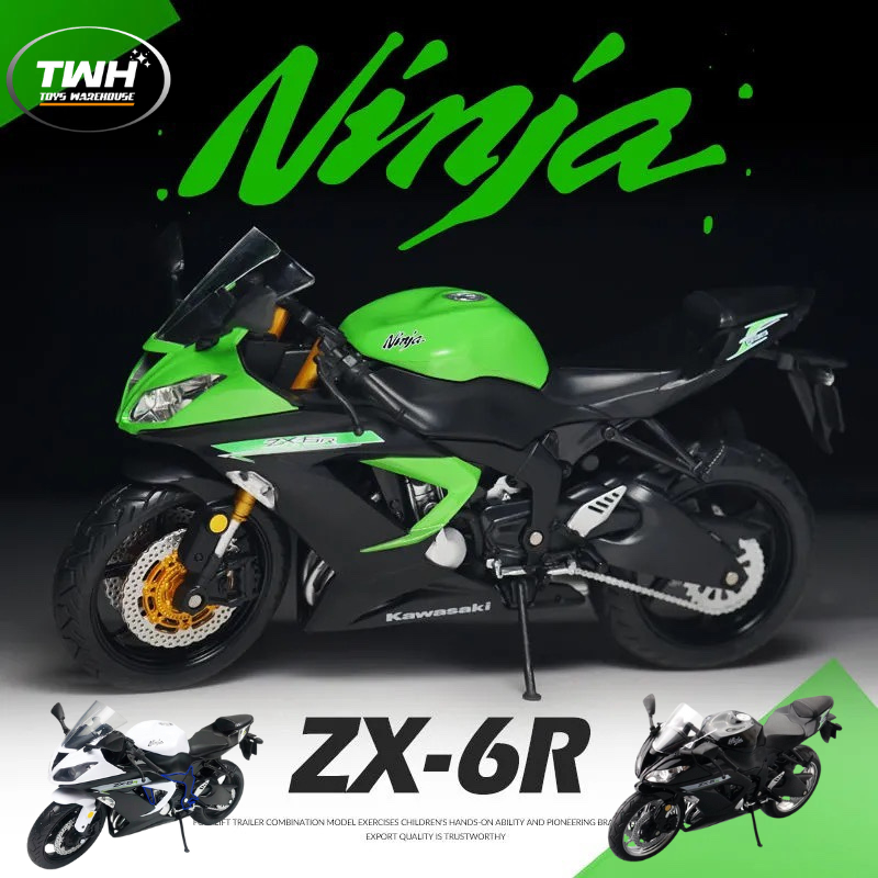 Jual TWH KAWASAKI NINJA ZX-6R / NINJA 636 DIECAST MOTOR SKALA 1:12 ...