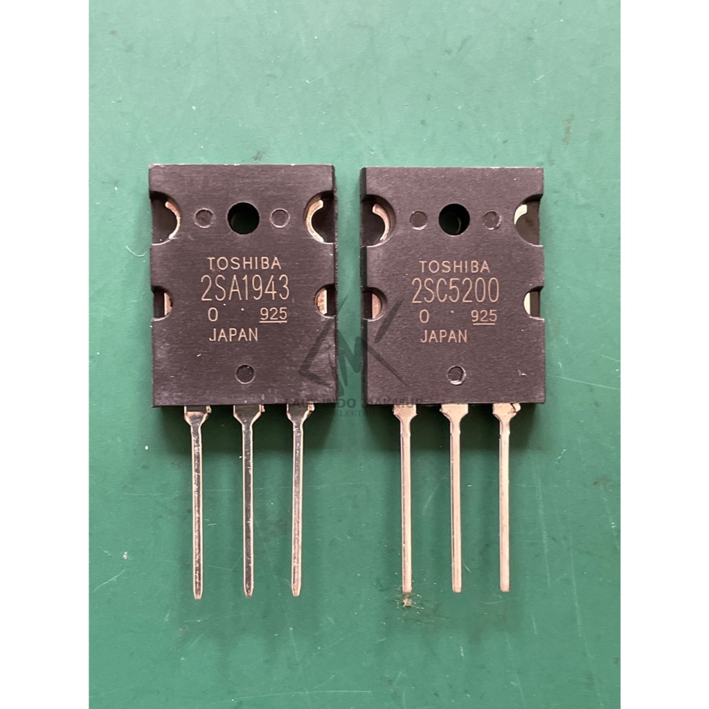 Jual A1943 C5200 (1 SET) 150W LOT 925 TRANSISTOR TOSHIBA 2SA1943 2SC5200 ups | Shopee Indonesia