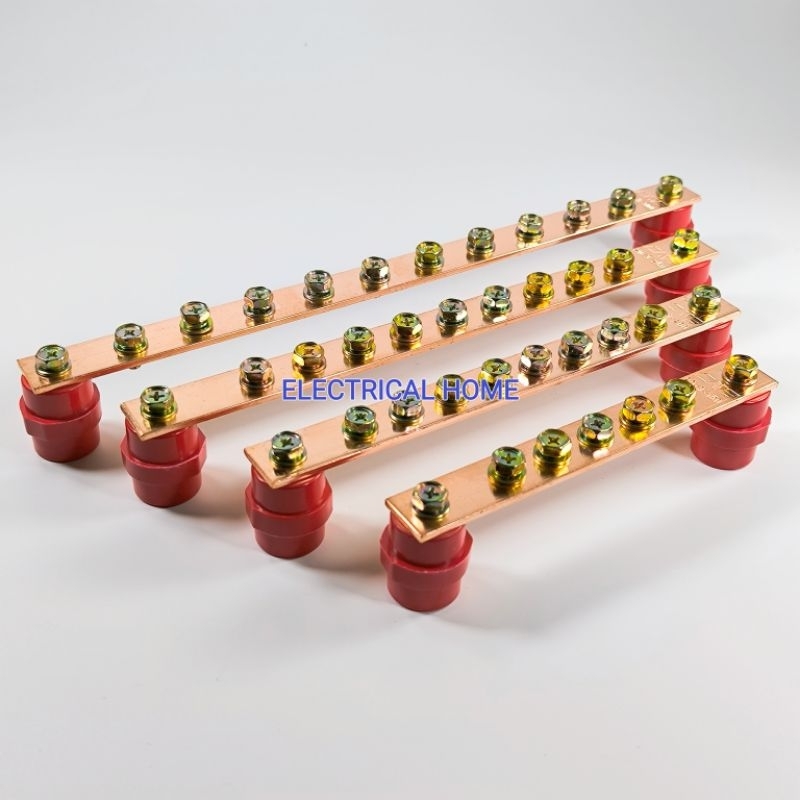 Jual Busbar Tembaga 20 x 3 x 150mm/200mm/250mm/300 mm Terminal Nol 5/8 ...