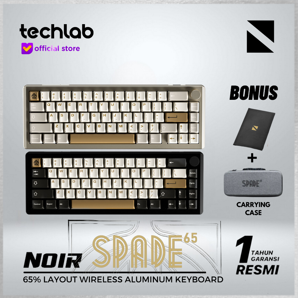 Jual Noir Spade65 / Spade-65 Aluminum Wireless Mechanical Keyboard ...