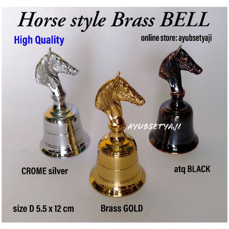Jual BRASS Bell Kuda Lonceng Kuningan Koleksi Bel Panggil Call bells ...