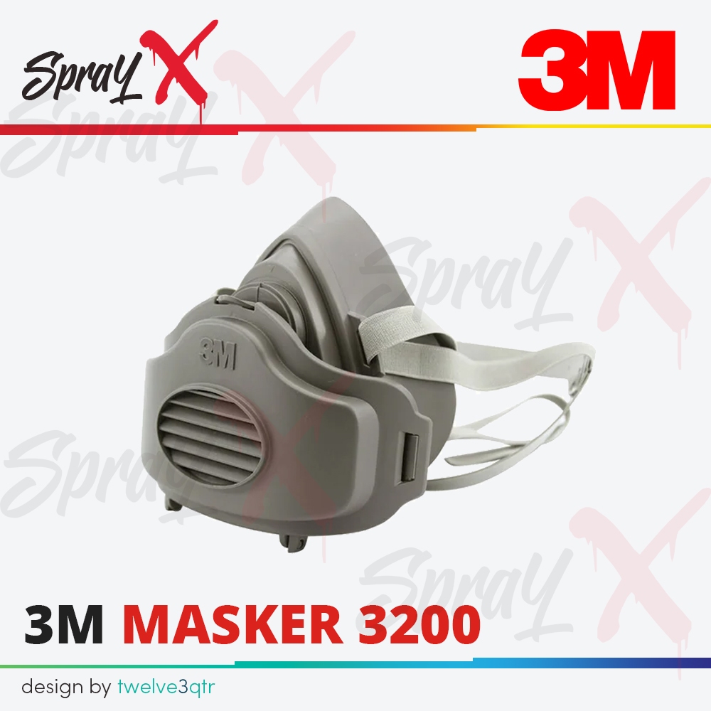 Jual 3M HALF FACE PIECE RESPIRATOR 3200 / MASKER | Shopee Indonesia