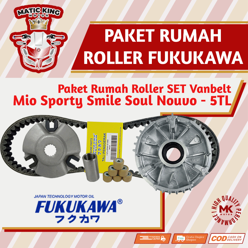 Jual Paket Kirian Rumah Roller Vanbelt Yamaha Mio Sporty Smile Soul Fino Nouvo Karbu 110 ...