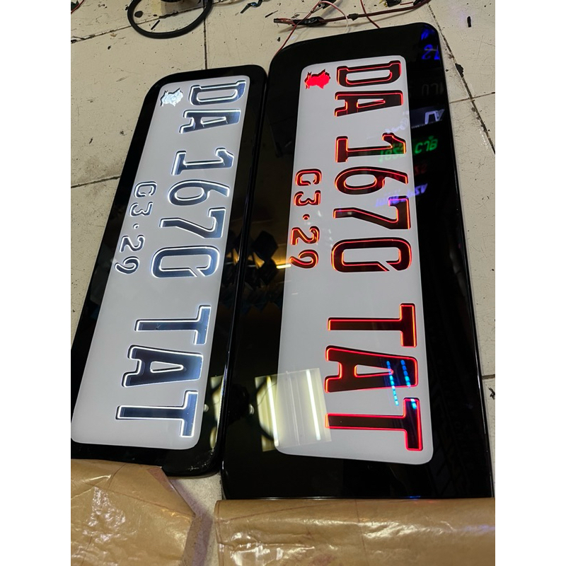 Jual Plat nomer led grafir laser model black housing atau doble grafir ...