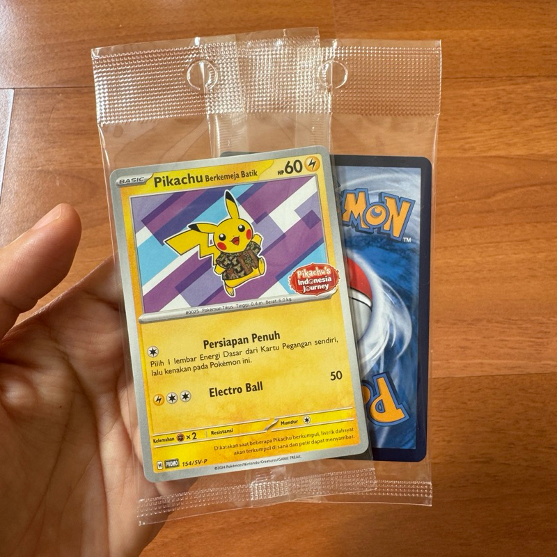 Jual Kartu Pokemon Pikachu Berkemeja Batik Promo Ori Segel Indonesia Journey 2024 Terbaru ...