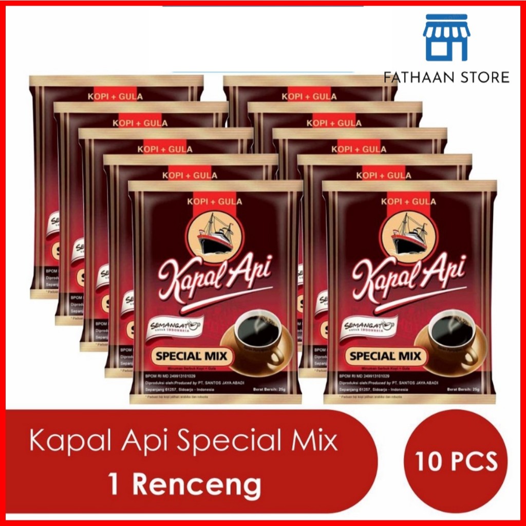 Jual Kopi Kapal Api Special Mix 23 Gram X 10 Pcs (1 Renceng Isi 10 ...