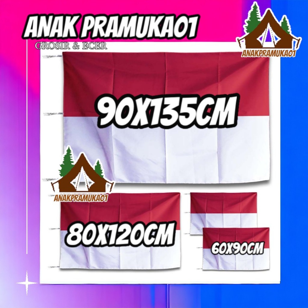 Jual Bendera merah putih bahan kain satin peles | Shopee Indonesia