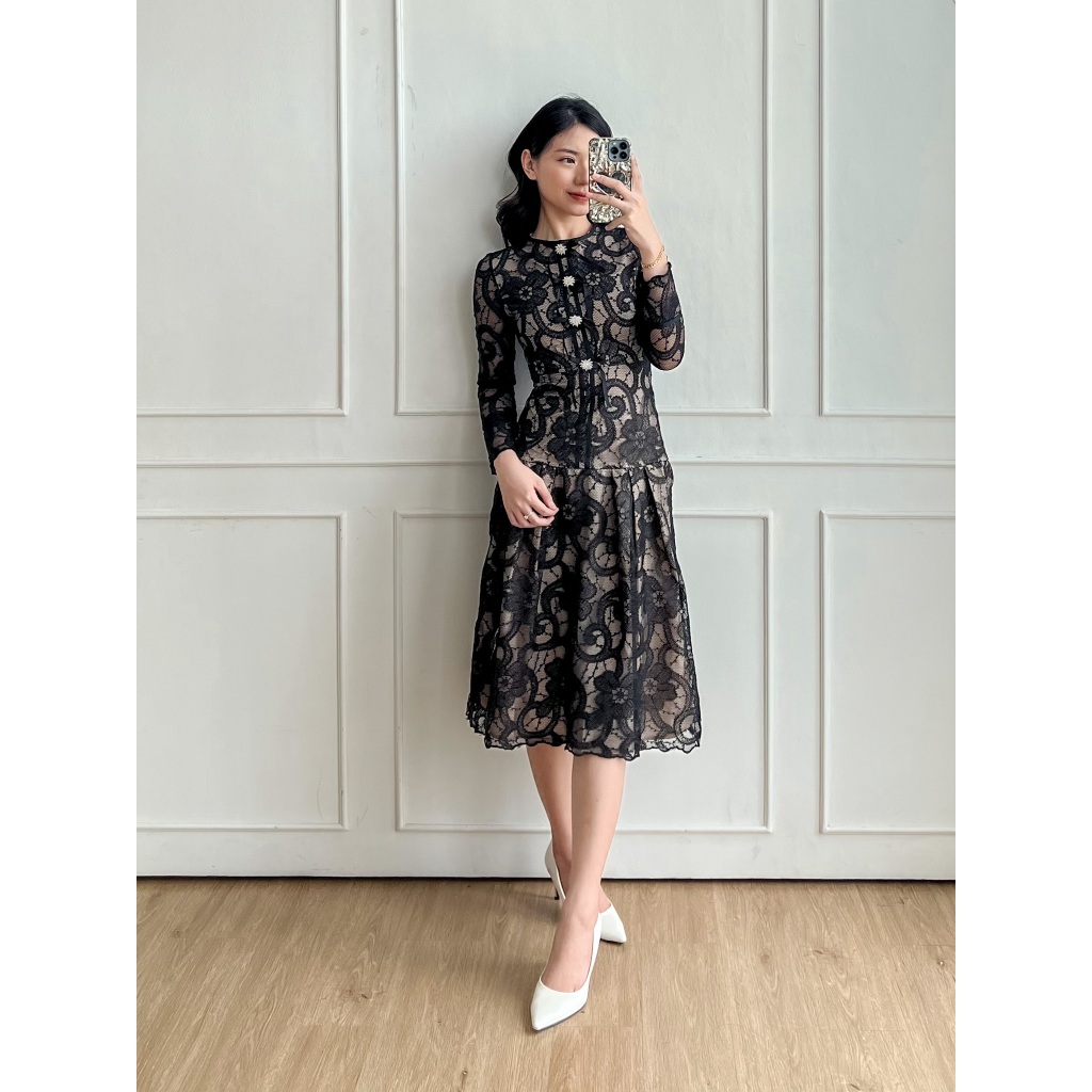 Jual DOLLA - Calypso Dress Elegant Korean Style Classy | Shopee Indonesia