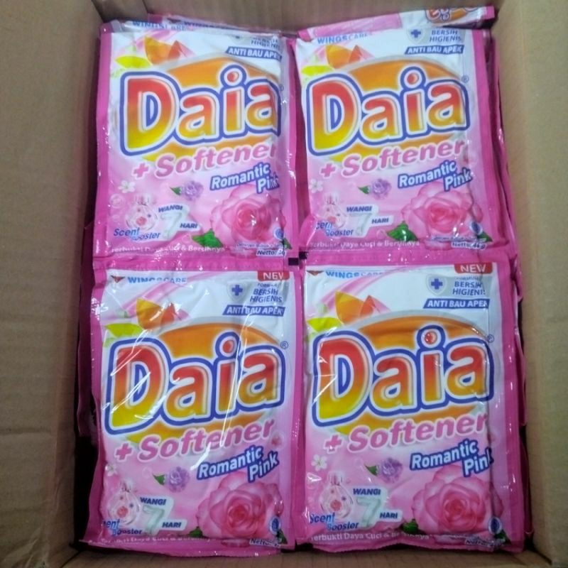 Jual 36 SACHET DAIA+SOFTENER BUBUK 1000 ROMANTIC PINK (DETERJEN) | Shopee Indonesia