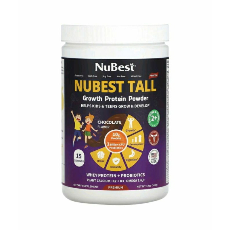 Jual NuBest Tall Growth Protein Powder For Kids & Teens 2+ Chocolate 12 ...