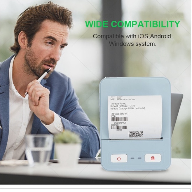 Jual Bozzbuy 8mm SMARTCOM Printer Bluetooth USB Thermal Blue Color Kes ...