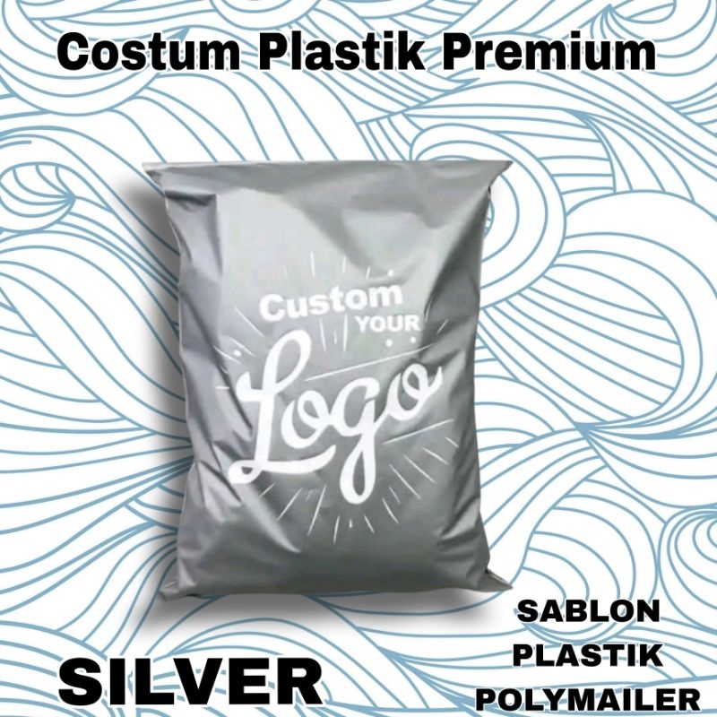 Jual Costum Sablon Plastik Polymailer ( SILVER ) | Shopee Indonesia