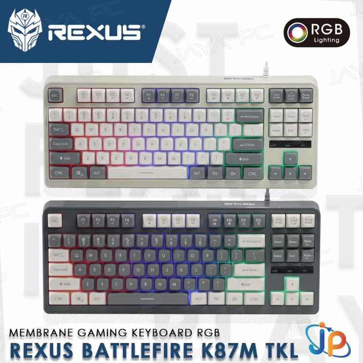Jual Keyboard Gaming Membrane Rexus Battlefire K87M TKL RGB LED ...