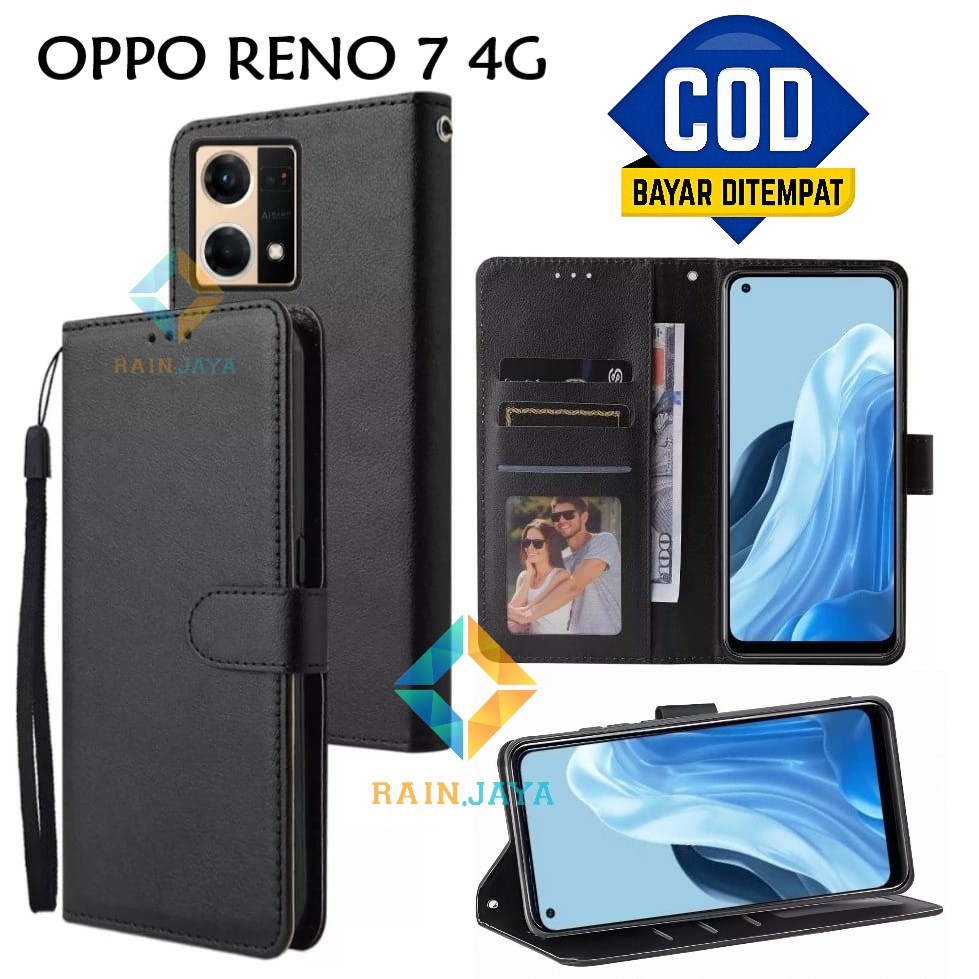 Jual CASING HP OPPO RENO 7 4G MODEL FLIP BUKA TUTUP FLIP WALLET PREMIUM ...
