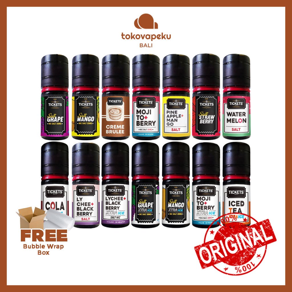 Jual EJM TICKETS SALT SERIES TICKETS GRAPE TICKETS MANGO 30ML by EJM ...