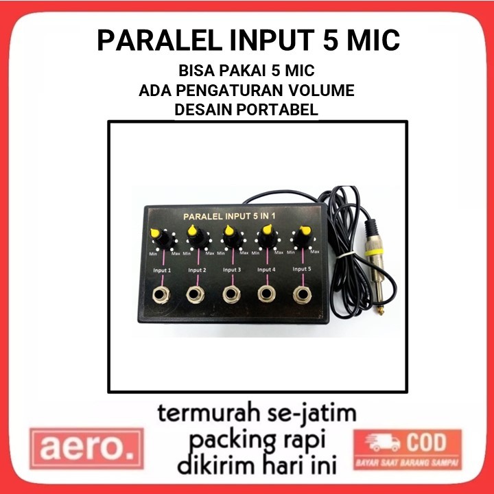 Jual Paralel Input 5 In 1 Mic Microphone | Shopee Indonesia