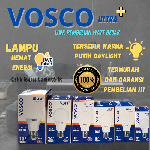 Jual Vosco Ultra Plus Lampu LED Kapsul Murah 18 14 11 WATT Putih Hemat Energi SNI Bergaransi ...