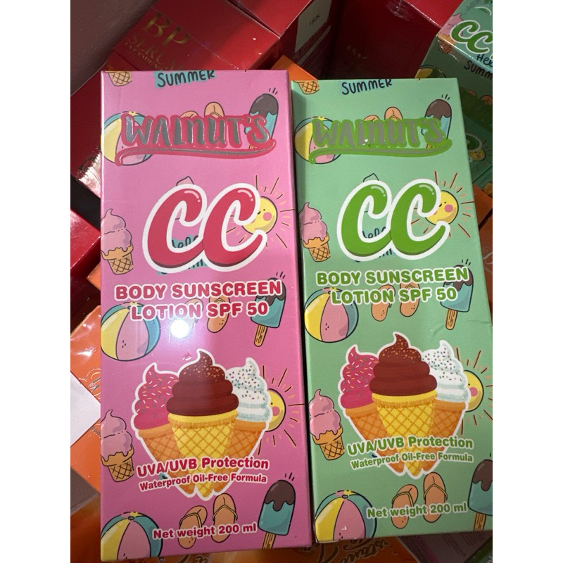 Jual Walnut’s CC body sunscreen lotion SPF 50 Ori | Shopee Indonesia