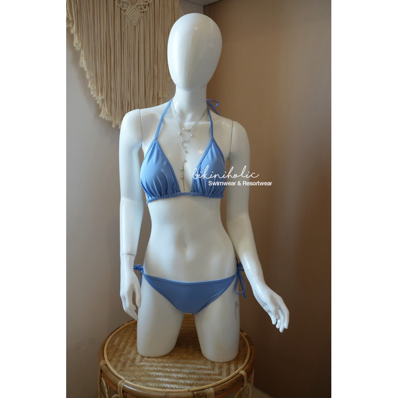 Jual BikiniHolic | Bikini Basic Baby Blue | Swimwear | Bikini | Shopee Indonesia
