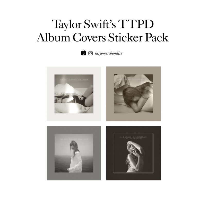 Jual Sticker Pack TTPD Album Cover all variant waterproof | Merchandise Taylor Swift The ...