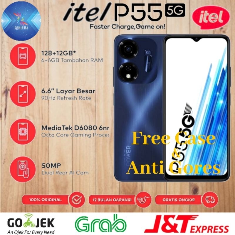 Jual ITEL P55 5G RAM 6GB MEMORY 128GB 6/128GB Garansi Resmi 1 Tahun ...
