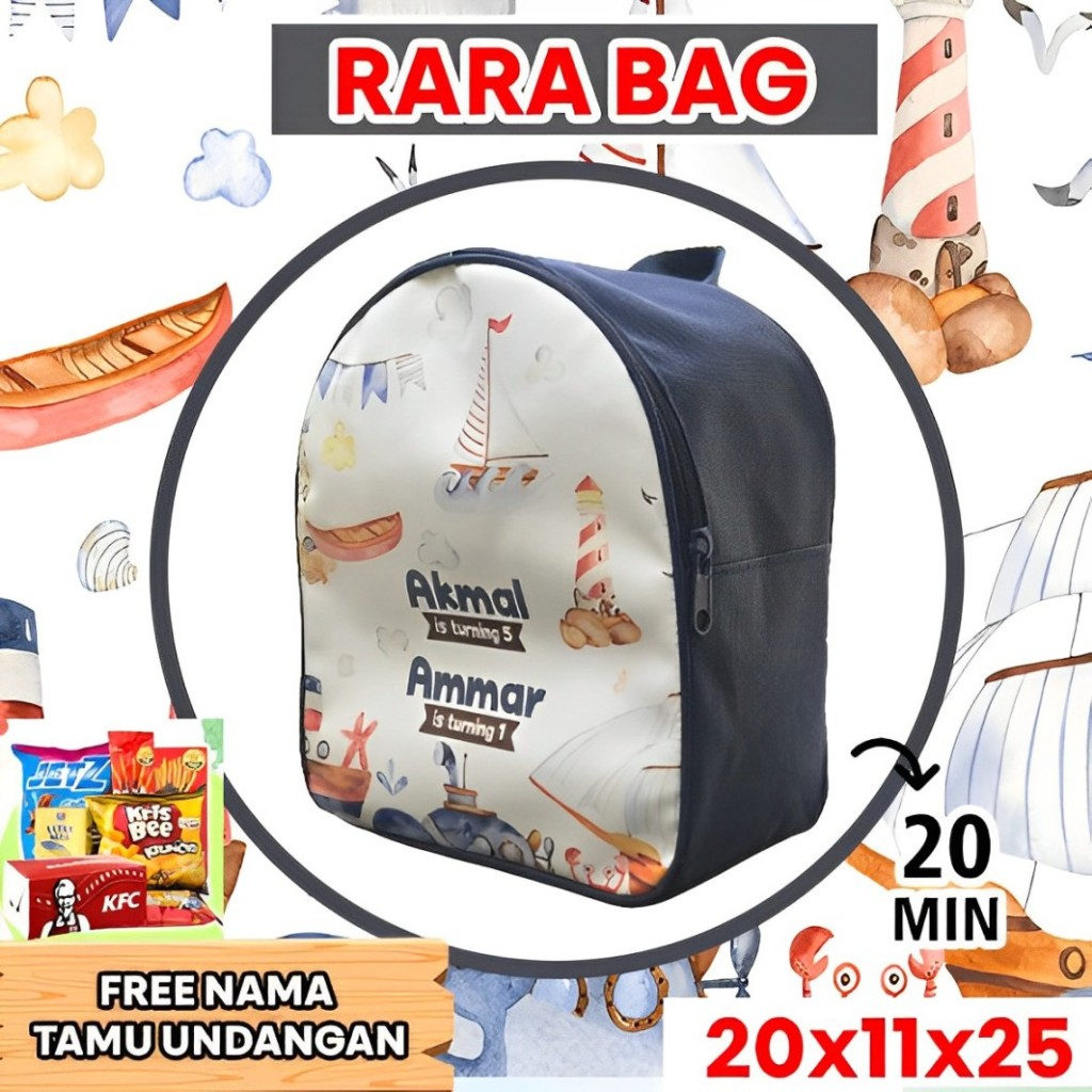 Jual RARA RANSEL/ TAS ULTAH CUSTOM/TAS CUSTOM MURAH/SOUVENIR ULTAH/TAS ...