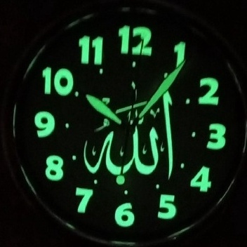 Jual Thf Jam Dinding Islam Muslim Glow In The Dark 2cm Putih lafal ...