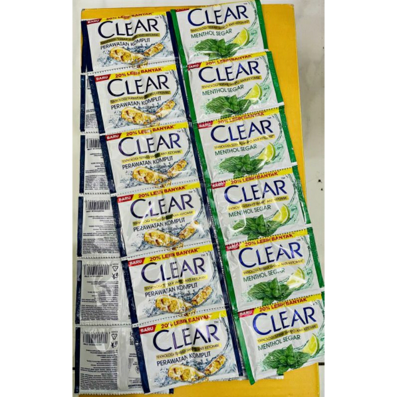 Jual SHAMPO CLEAR sachetan tersedia 2 varian isi 12 (24pcs) | Shopee ...