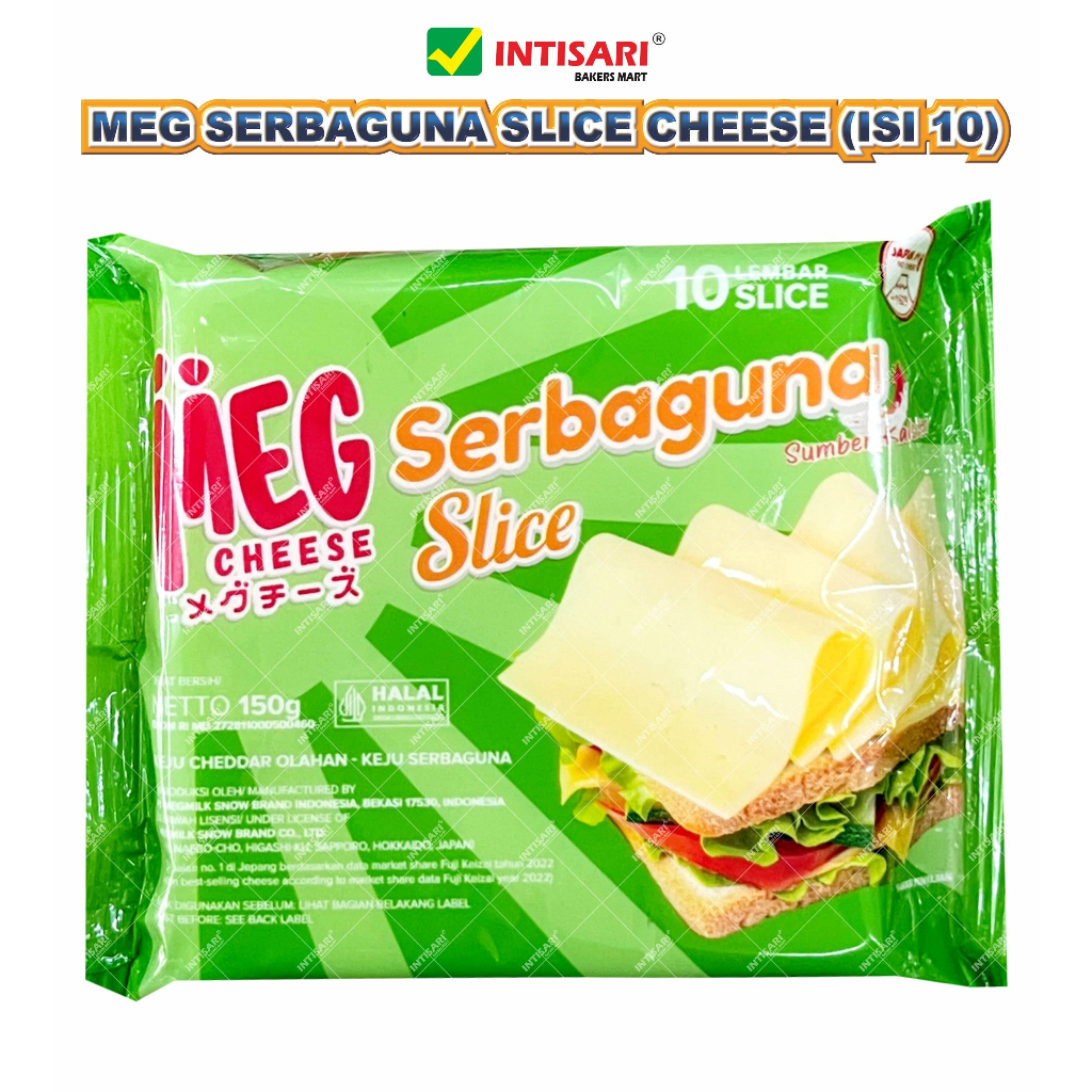 Jual MEG SERBAGUNA SLICE CHEDDAR (ISI 10 LEMBAR) 150 G | Shopee Indonesia
