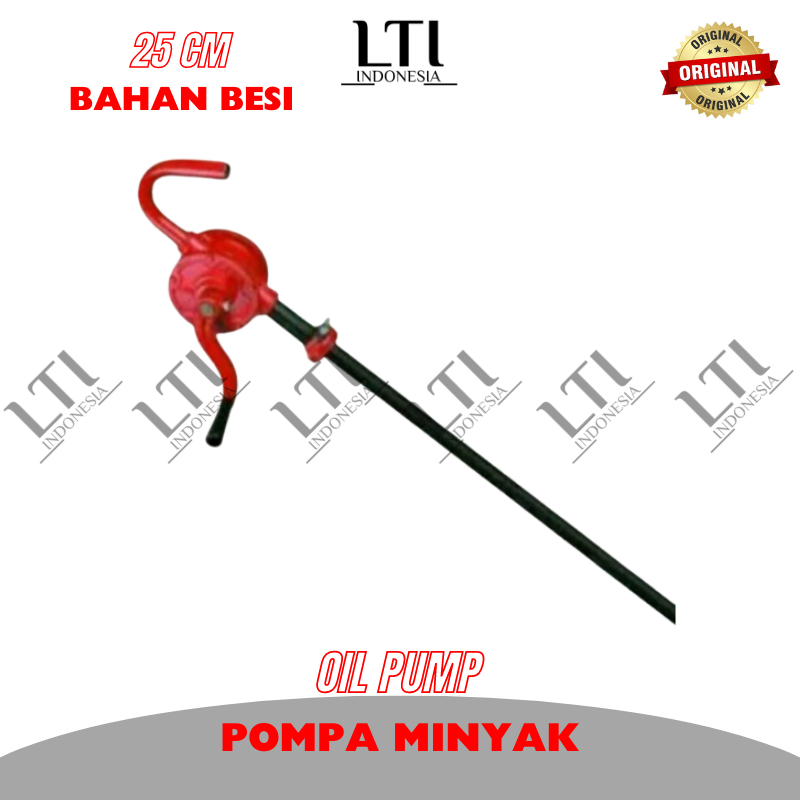 Jual POMPA MINYAK MANUAL HAND ROTARY OIL PUMP 25CM POMPA OLI BAHAN BESI ...