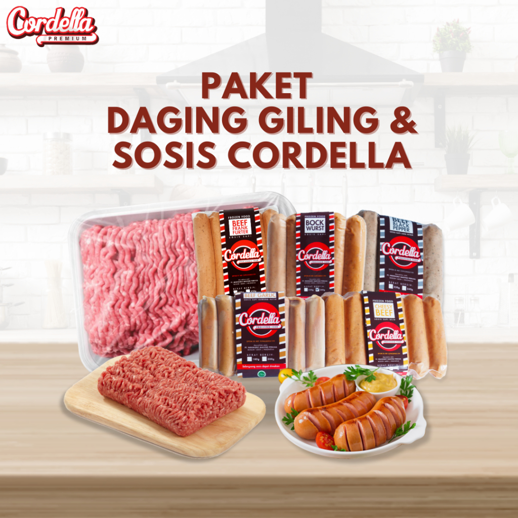 Jual Paket Daging Giling / Minced Beef 1000gr & Sosis Sapi Cordella ...