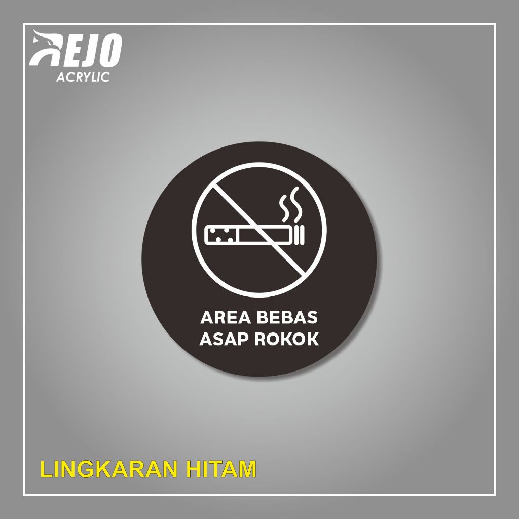 Jual Sign Akrilik BEBAS ASAP ROKOK Signage Papan Nama - Sign Board ...