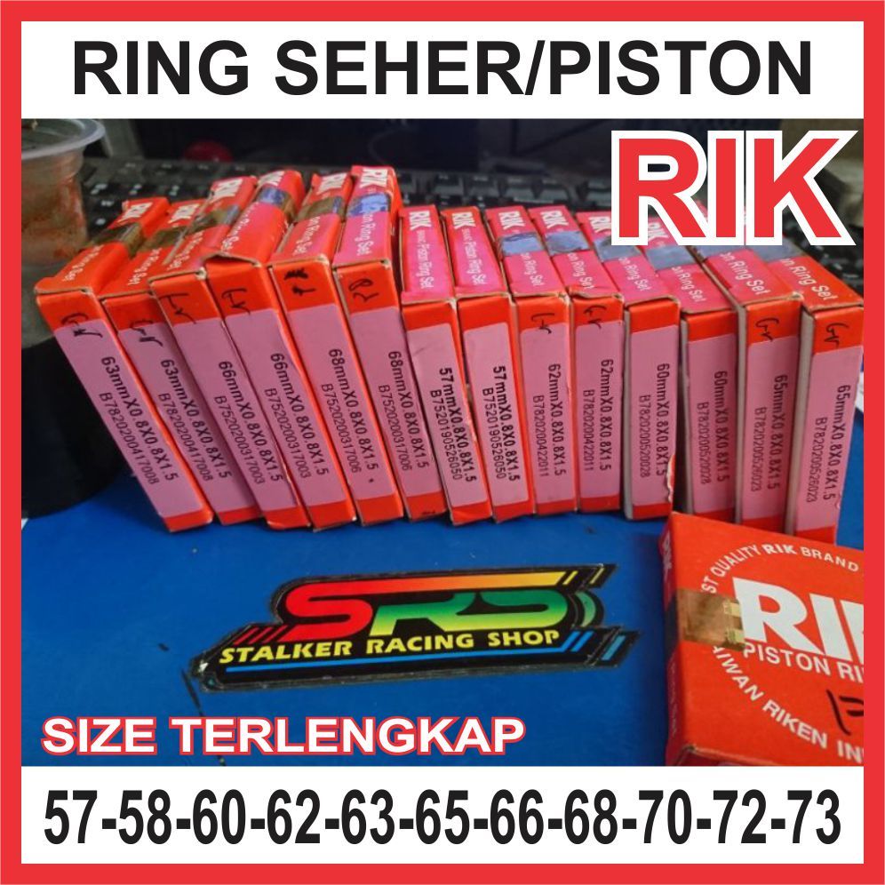 Jual RING PISTON RING SEHER RIK 54 55 57 58 60 62 63 65 66 68 70 72 73 ...