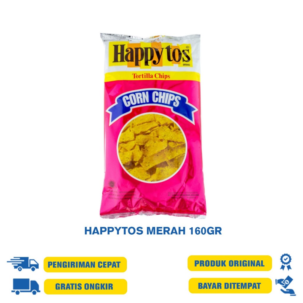 Jual HAPPY TOS TORTILLA CHIPS KEJU NACHO/HIJAU/MERAH | Shopee Indonesia