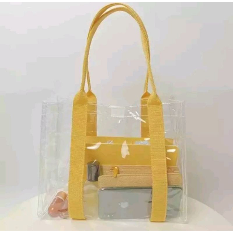 Jual Tas totebag bahan pvc/ totebag hampers pvc/ tas konser/clear ...