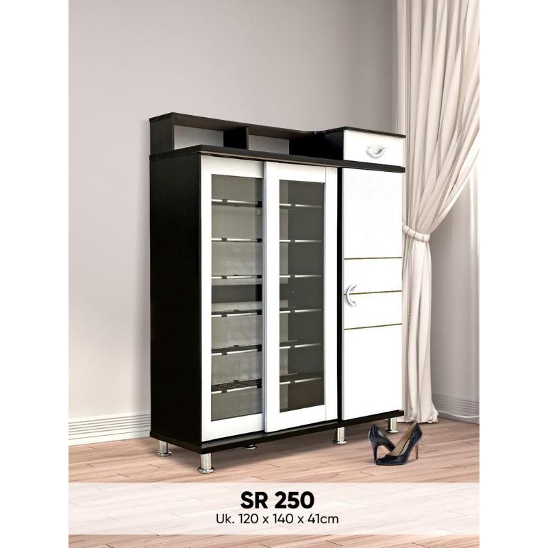 Jual Rak Sepatu 3 Pintu (sliding + Rak serbaguna) | Shopee Indonesia