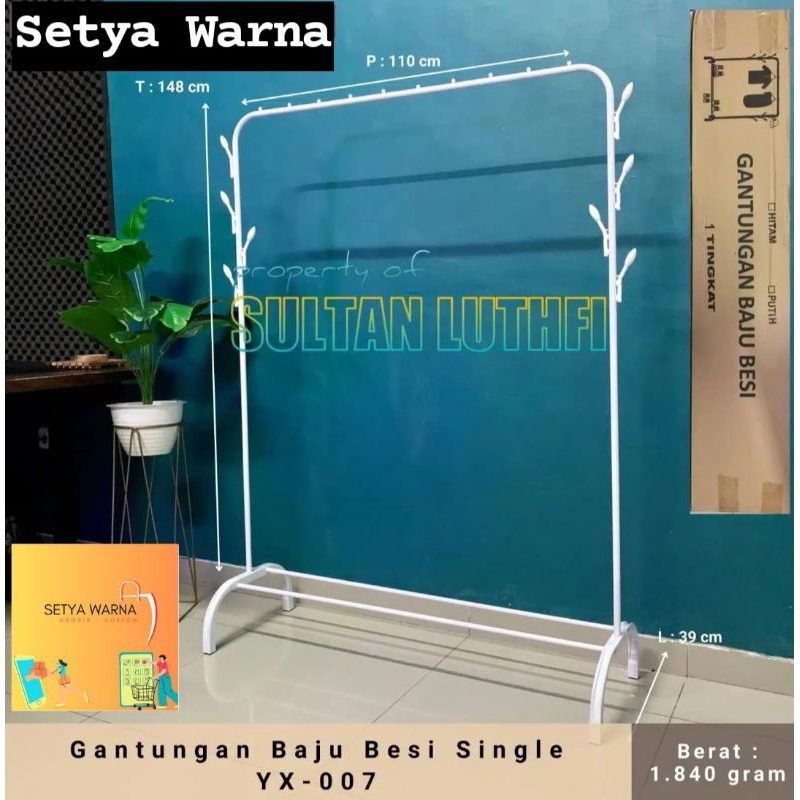 Jual GANTUNGAN PAKAIAN MINIMALIS RAK BAJU STAND HANGER DISPLAY BUTIK ...