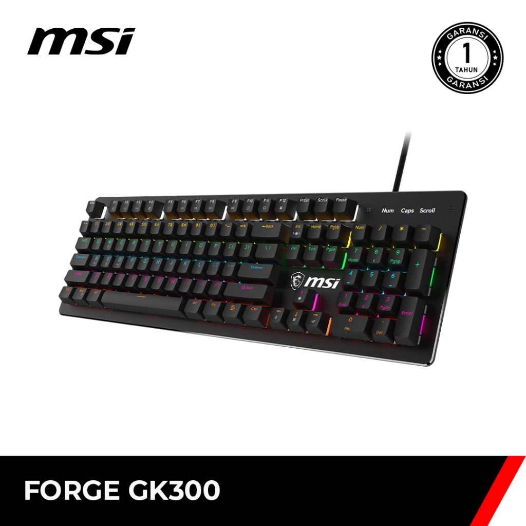 Jual MSI Keyboard Gaming Mechanical Forge GK300 RGB | Shopee Indonesia