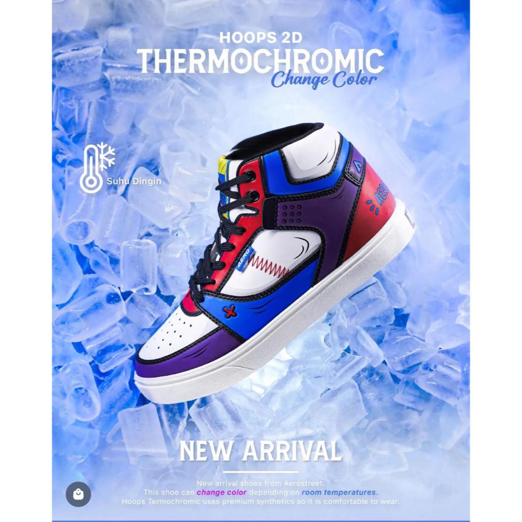 Jual Aerostreet Sepatu Thermochromic || Hoops High Series All Black ...