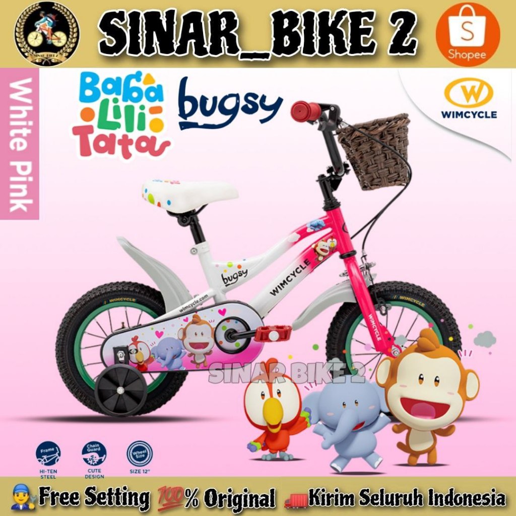 Jual Sepeda Anak Perempuan & Laki WIMCYCLE BUGSY BALITA ( BABA LILI ...