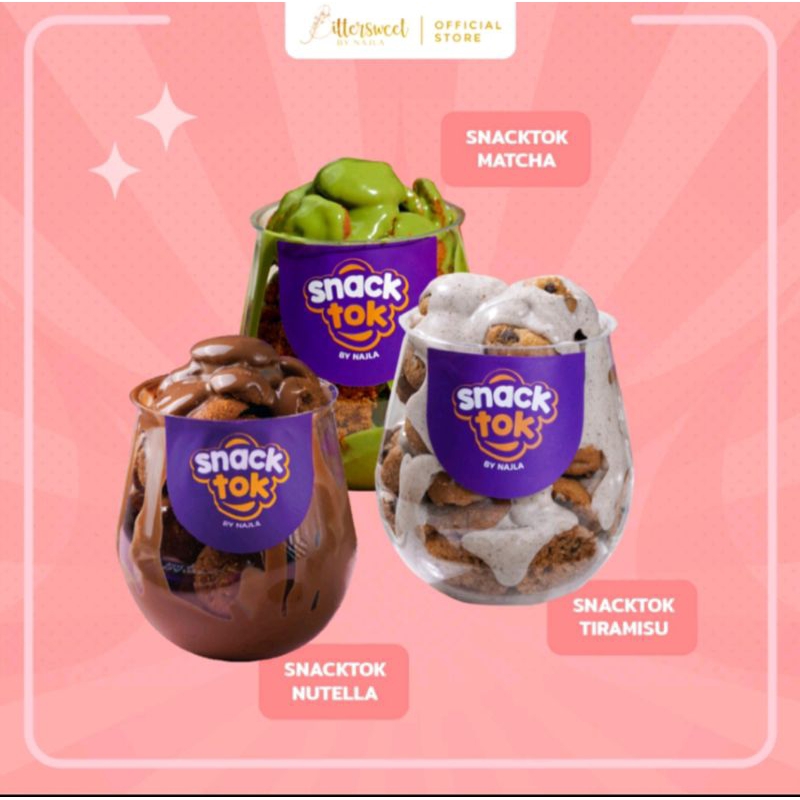 Jual 3 SNACKTOK FULL COOKIES(Matcha+Tiramisu+Nutella) | Shopee Indonesia