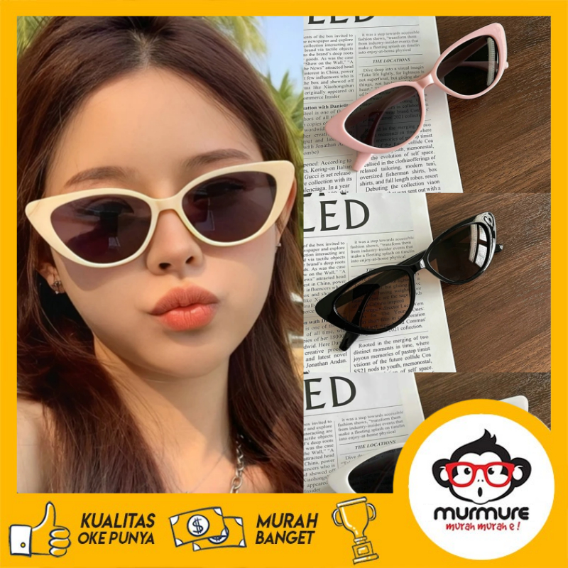 Jual MURMURE I KACAMATA HITAM WANITA MODEL CAT EYE RETRO EROPA + AMERIKA FRAME KECIL | Shopee ...