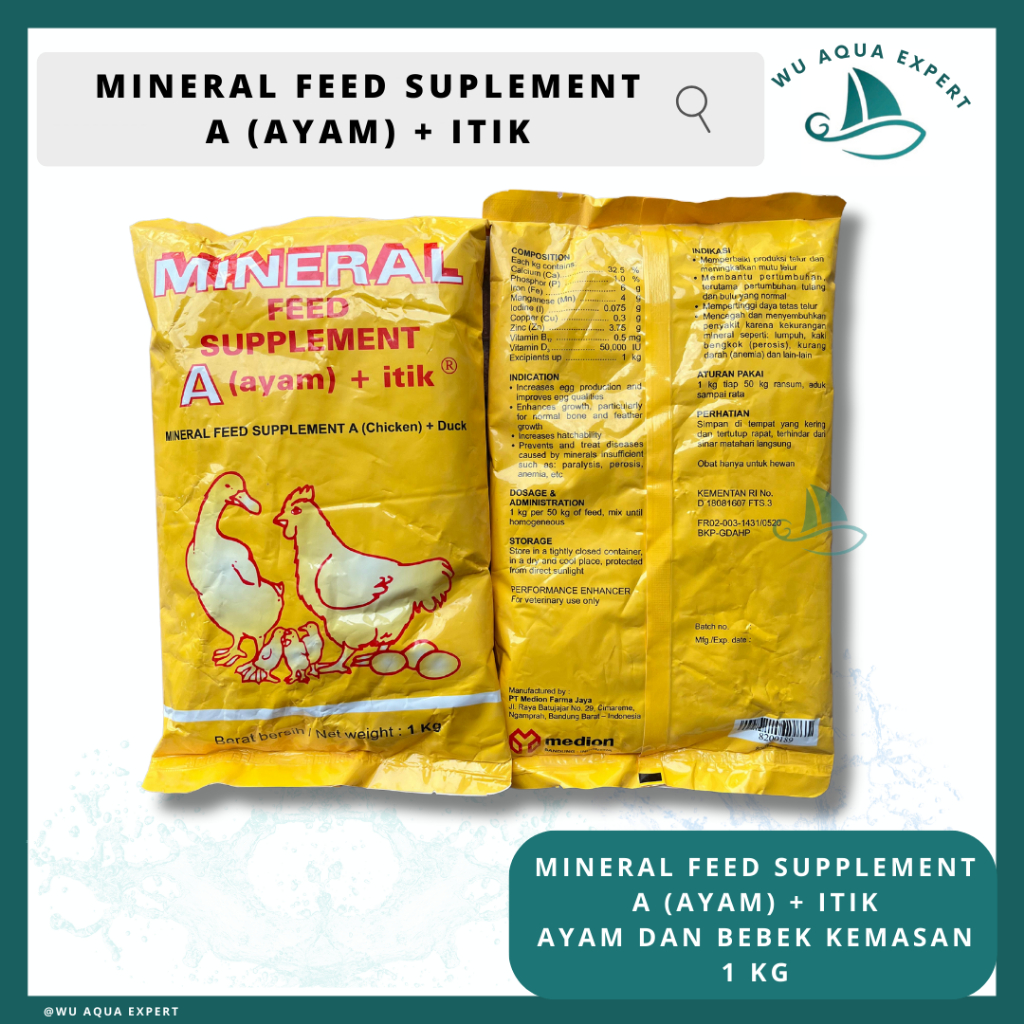 Jual 1 Kg ULTRA MINERAL SAPI Mineral Feed Supplement A (Ayam) + itik ...