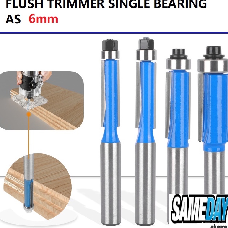Jual 55 COD Mata Profil Straight Flush Trimmer Router Bits Top Bearing ...