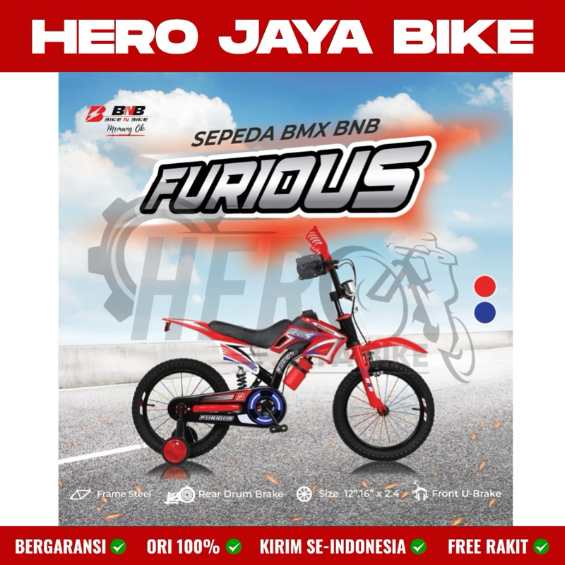 Jual Sepeda Anak Laki BMX TRAIL BNB FURIOUS Ukuran 12 16 & 18Inch Model ...