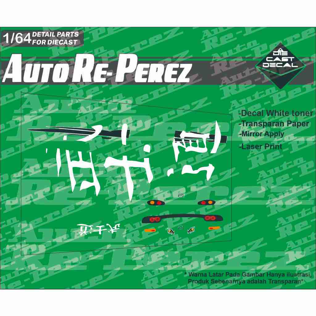 Jual [WHITE TONER] DECAL HOTWHEELS WHITE TONER AUTOREPEREZ - LIVERY ...