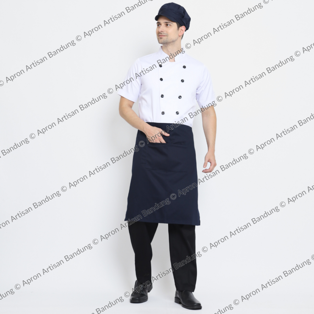 Jual Apron Celemek Half Ukuran Pendek untuk Koki Chef Waiters Barista ...