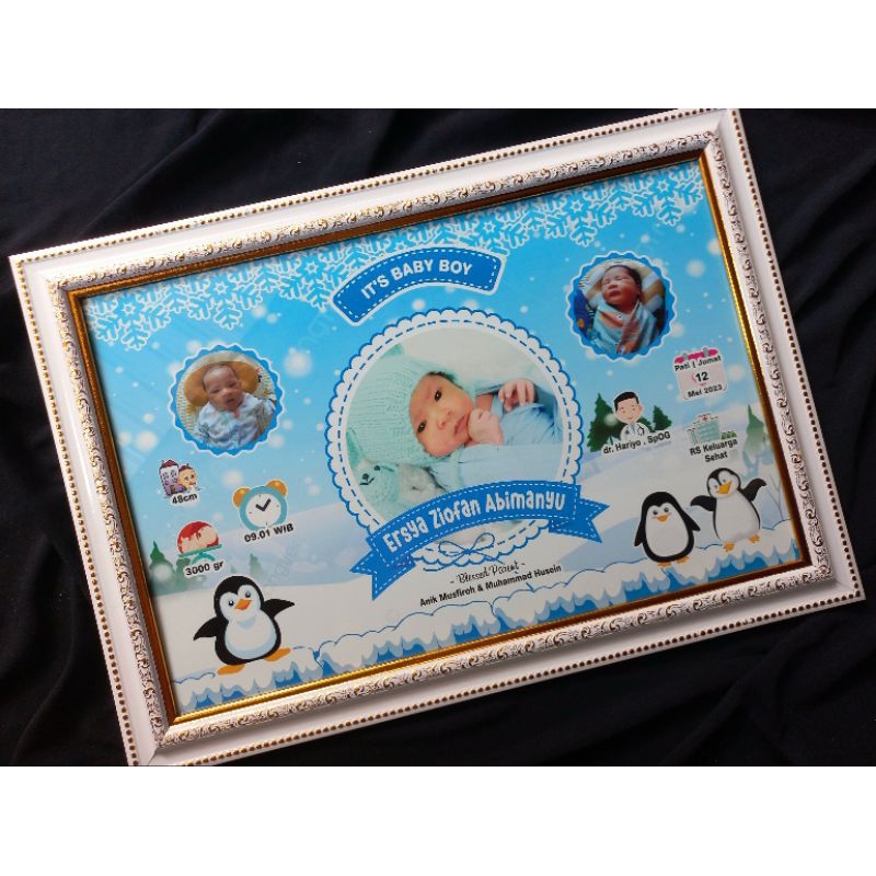 Jual Bingkai Biodata Bayi | Biodata Anak Laki-laki Perempuan Lucu ...