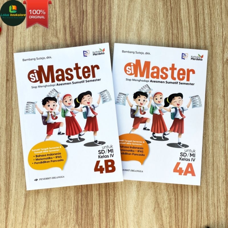 Jual Simaster untuk SD Kelas 4A 4B - Buku Soal & Ujian - Kurikulum ...